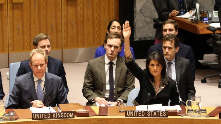 U.S. vetoes UN Security Council draft resolution on Jerusalem status ...