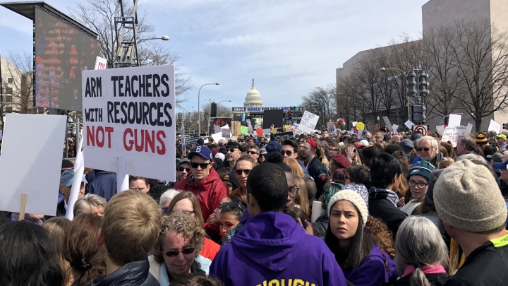 Hundreds of thousands protest in the U.S. against school gun violence ...