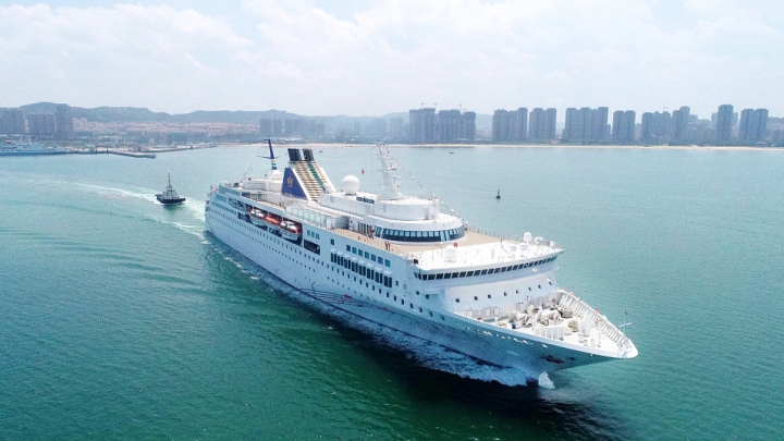 Chinese international cruise ship debut at Weihai Harbour - China Plus