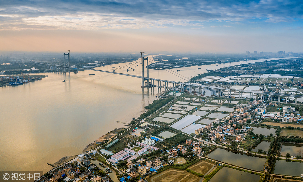 Humen Bridge construction due to wrap - China Plus