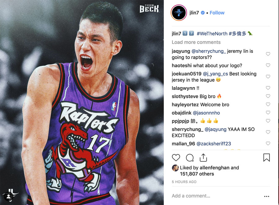 Jeremy Lin expected to make Raptors debut as No. 17 - China Plus